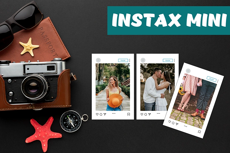 Печать фотографий в стиле Инстакс мини (Instax mini) онлайн